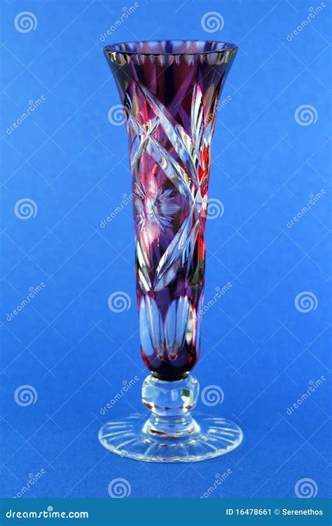 Red Cut Glass Vase Stock Image Image Of Decoration Vase 16478661