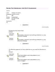 Unit III And IV Assessment Results Doc Review Test Submission Unit