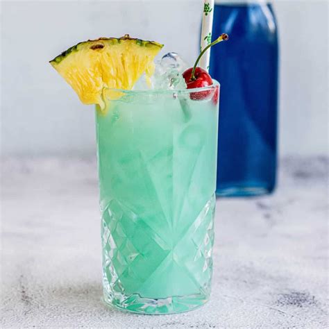 Blue Hawaiian Mocktail Mint And Twist