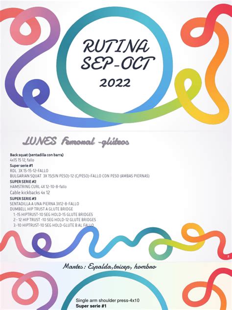 Rutina Sep Oct 2022 Pdf