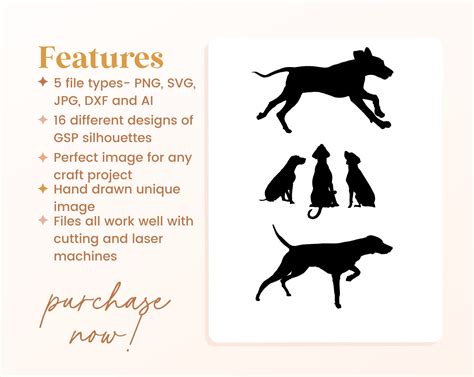 Gsp Svg German Shorthaired Pointer Bundle Pointer Svg Gsp Dxf Laser