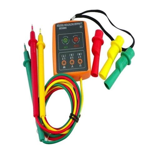 CW 3 Phase Rotation Tester Digital Phase Indicator Detector LED