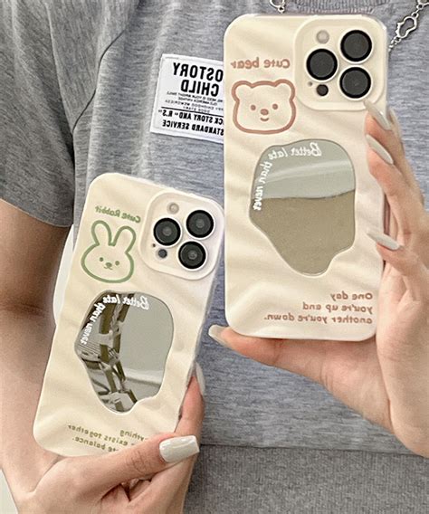 주얼리에이치 15입고 크림 큐트 애니멀 미러 아이폰케이스 폰케이스 핸드폰 케이스 프로 맥스