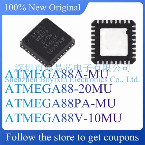 atmega88a mu atmega88 20mu atmega88pa mu atmega88v 10mu atmega88a