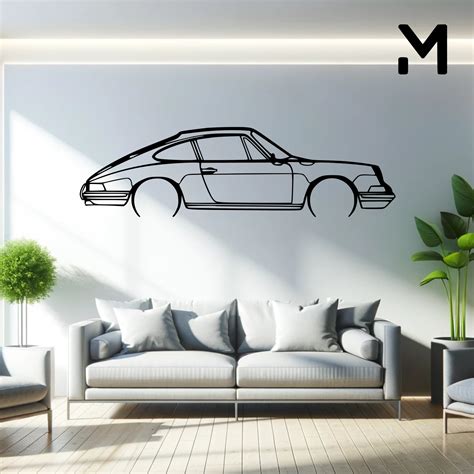 👤 Wall Silhouette: Porsche - 911 912 1965・Archivo STL para Impresión 3D ...