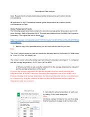 Analyzing Global Temperature Trends And CO2 Concentrations Course Hero