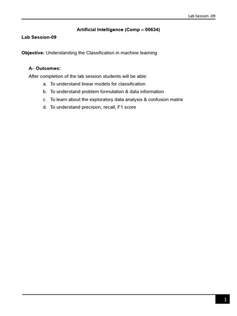 Ai Lab 09 Lab Tasks Print Pdf Cross Validation Statistics