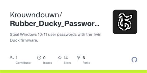GitHub Krouwndouwn Rubber Ducky Password Stealer Steal Windows 10 11