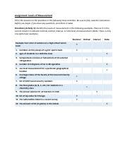 LevelsofMeasurement Pdf Assignment Levels Of Measurement Fill In The Answers To The Ques Ons