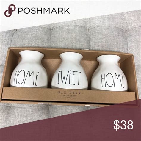 Rae Dunn Home Sweet Home Vase Set