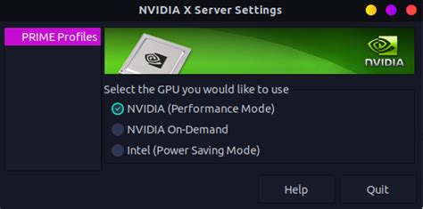 Nvidia X Server Settings Only Shows Prime Profiles R Linux4noobs