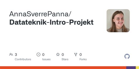 Github Annasverrepannadatateknik Intro Projekt