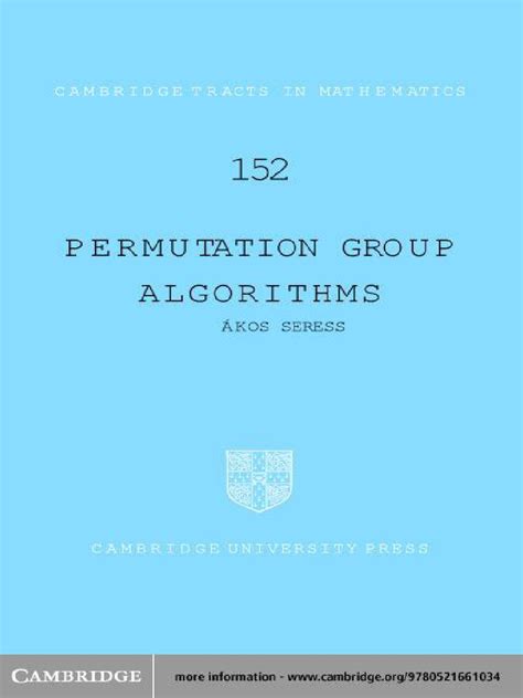Permutation Group Algorithms Pdf Group Mathematics Computational Complexity Theory