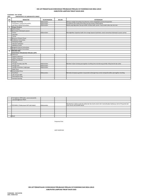 Contoh Matrik Stunting Labda Desa Rama Puja Pdf