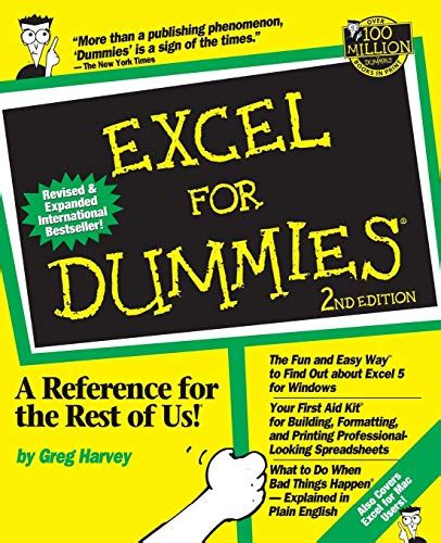 Best Excel Workbook For Dummies Greg Harvey Where To Buy