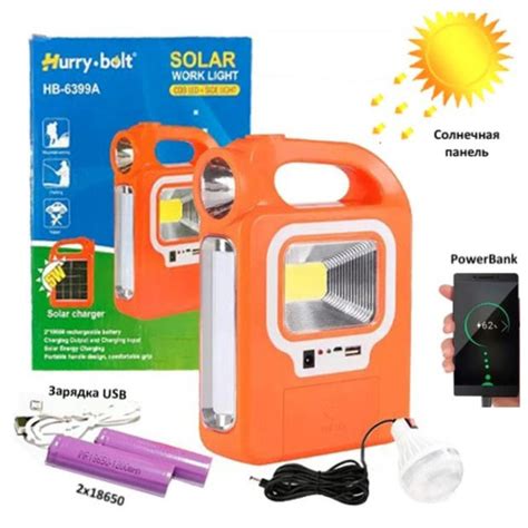Фонарь кемпинг переносной 6399А - LED+COB, power bank, 2x18650 ...