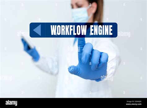 Conceptual Caption Workflow Engine Internet Concept Software Application That Manages Business