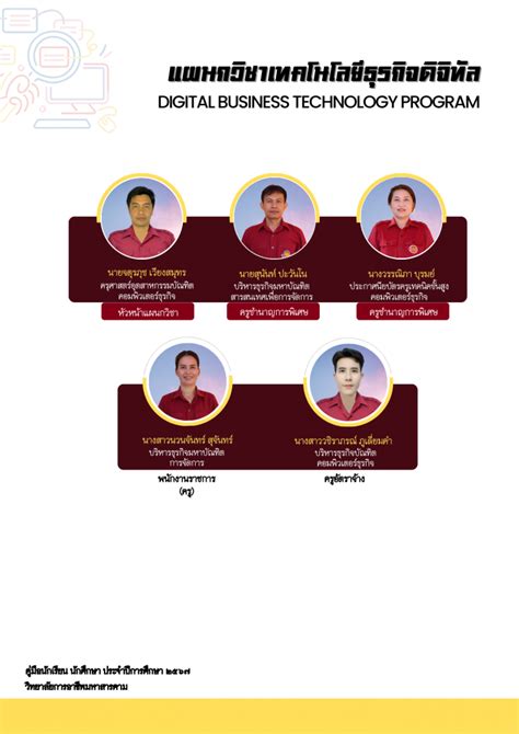 แผนกวิชาเทคโนโลยีธุรกิจดิจิทัล วิทยาลัยการอาชีพมหาสารคาม