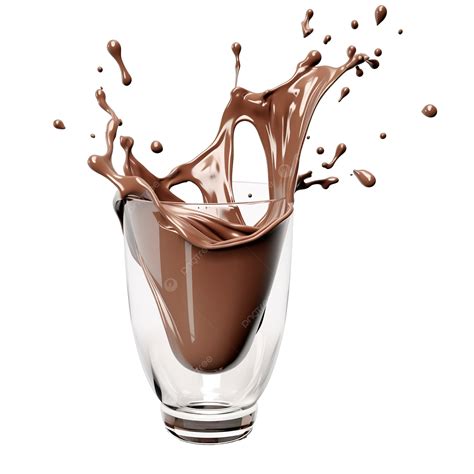 Isolated Delicious Milk Chocolate Or Coffee Splashing Disposal Glass 3d Render Coffee Milk