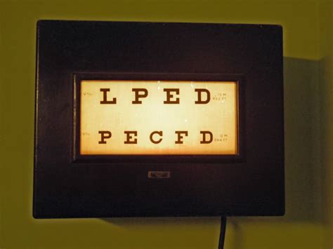 Vintage 1940s Eye Test Chart Machine