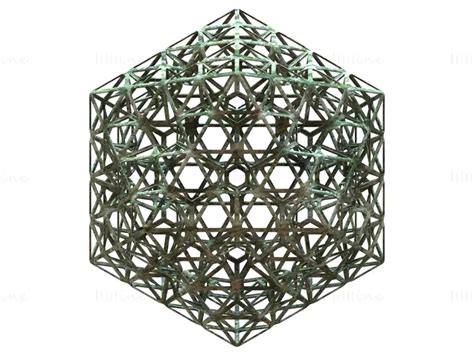Wireframe Shape Icosahedron Flake 3d Print Model Stl