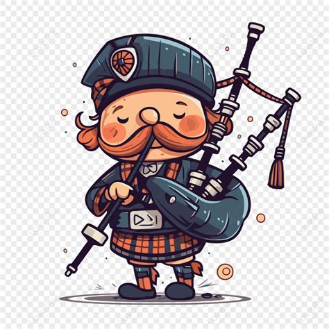 백파이프 클립 아트 스코틀랜드 백파이프 만화 일러스트 레이션 벡터풍적미술 Png 일러스트 무료 다운로드 Lovepik
