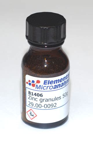 Zinc Granules 50g 2900 0092 9 Un3077 Not Restricted Special Provision
