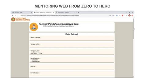 Portofolio Peserta Mentoring Web Hingga Pekan Ke UDACODING