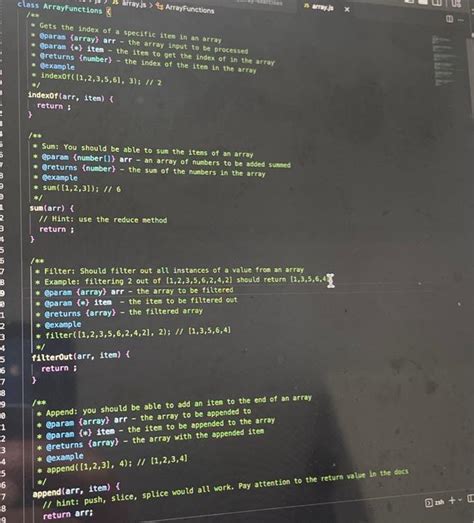 1 Open The Array Exercises Html File In Your