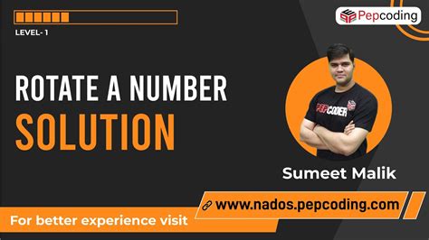 Rotate A Number Solution Java Foundation Course Lecture YouTube