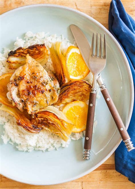 Roasted Chicken Thighs With Fennel And Orange Recipe