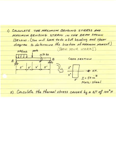 Solved Calculate The Maximum Bending Stress And Maximum Chegg