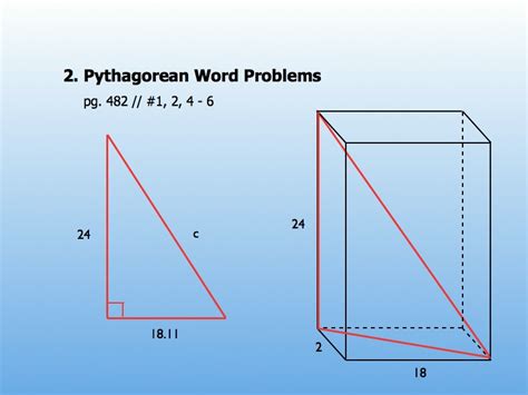 Geometry Day 68 Pythagorean Word Problems Distance Formula Dy Dan