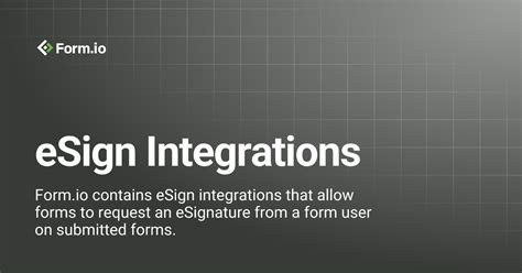 ESign Integrations Form Io Documentation