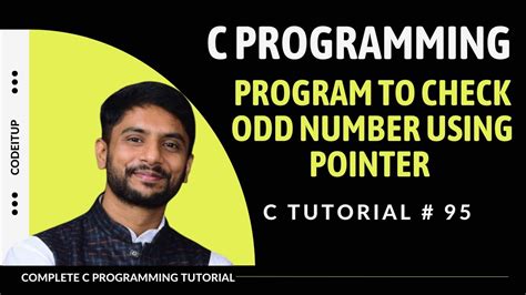 C Program To Check Odd Even Using Pointer In Hindi Youtube