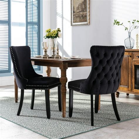 Black Upholstered Dining Room Chairs