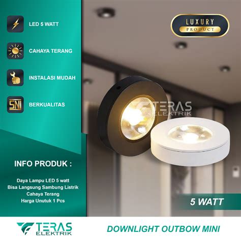 Jual Lampu Downlight 5 Watt Lampu Outbow Slim Cahaya Terang Shopee