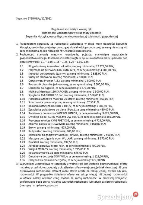 Syndyk sprzeda zbiornik paliwa 10 TL SWIMER Nowa Wieś Sprzedajemy pl