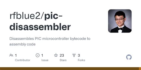 github rfblue2 pic disassembler disassembles pic microcontroller bytecode to assembly code