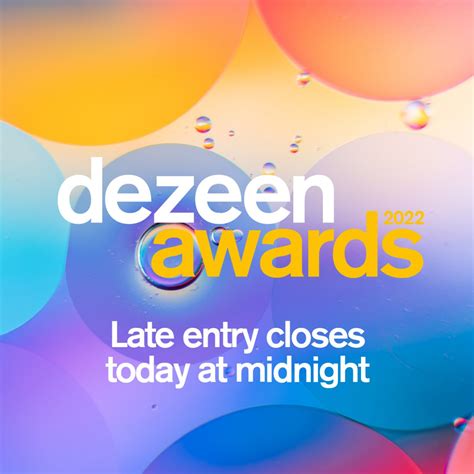 Prices And Dates Dezeen Awards