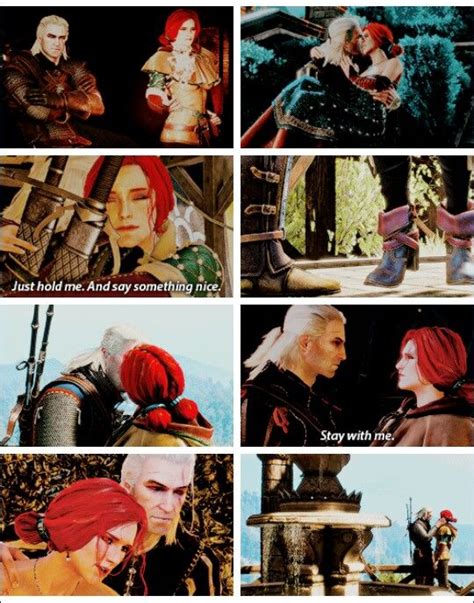 Triss And Geralt The Witcher Playing Video Games Wild Hunt