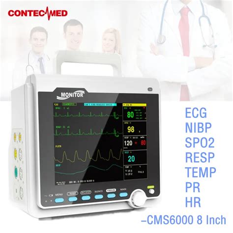 Contecmed Brand Cms6000 Icu Patient Monitor 8 Inch Vital Signs Monitor