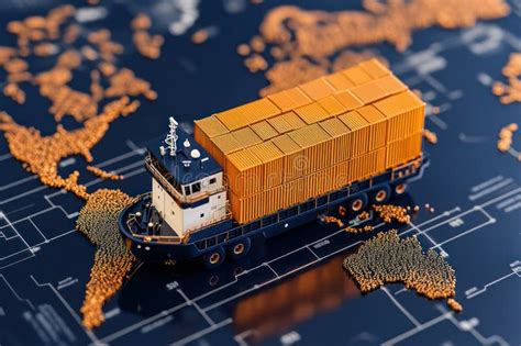 Ai Technology Revolutionizes Global Logistics World Map Managing Supply Chains And Container Ship