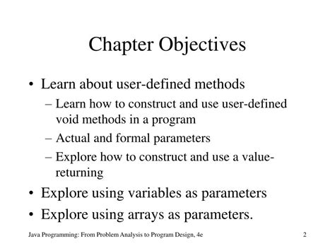 Ppt Java Programming From Problem Analysis To Program Design 4e Powerpoint Presentation Id