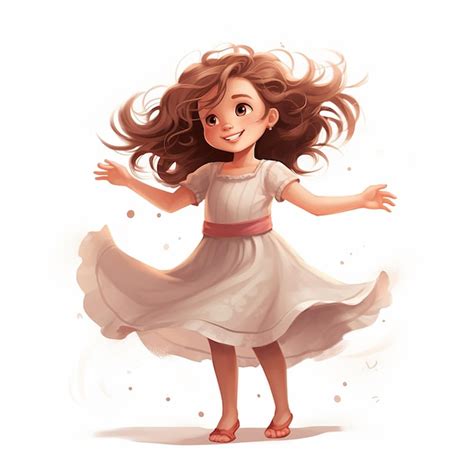 Premium Photo Dance Of Delight Cute Girl Dancing Isolated