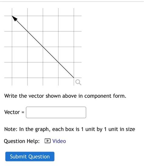 Solved Write The Vector Shown Above In Component Form Chegg