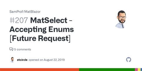 Matselect Accepting Enums Future Request Issue Samprof