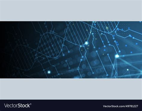 Abstract Artificial Intelligence Dna Technology Vector Image