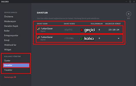 Discord Sınırsız Kalıcı Davet Linki Oluşturmak