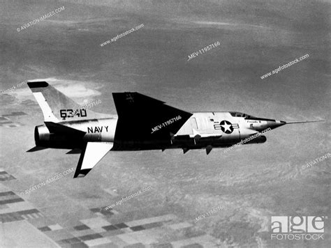 Prototype Us Navy Vought Xf8u 3 Crusader Iii Flying With Sparrow Iii